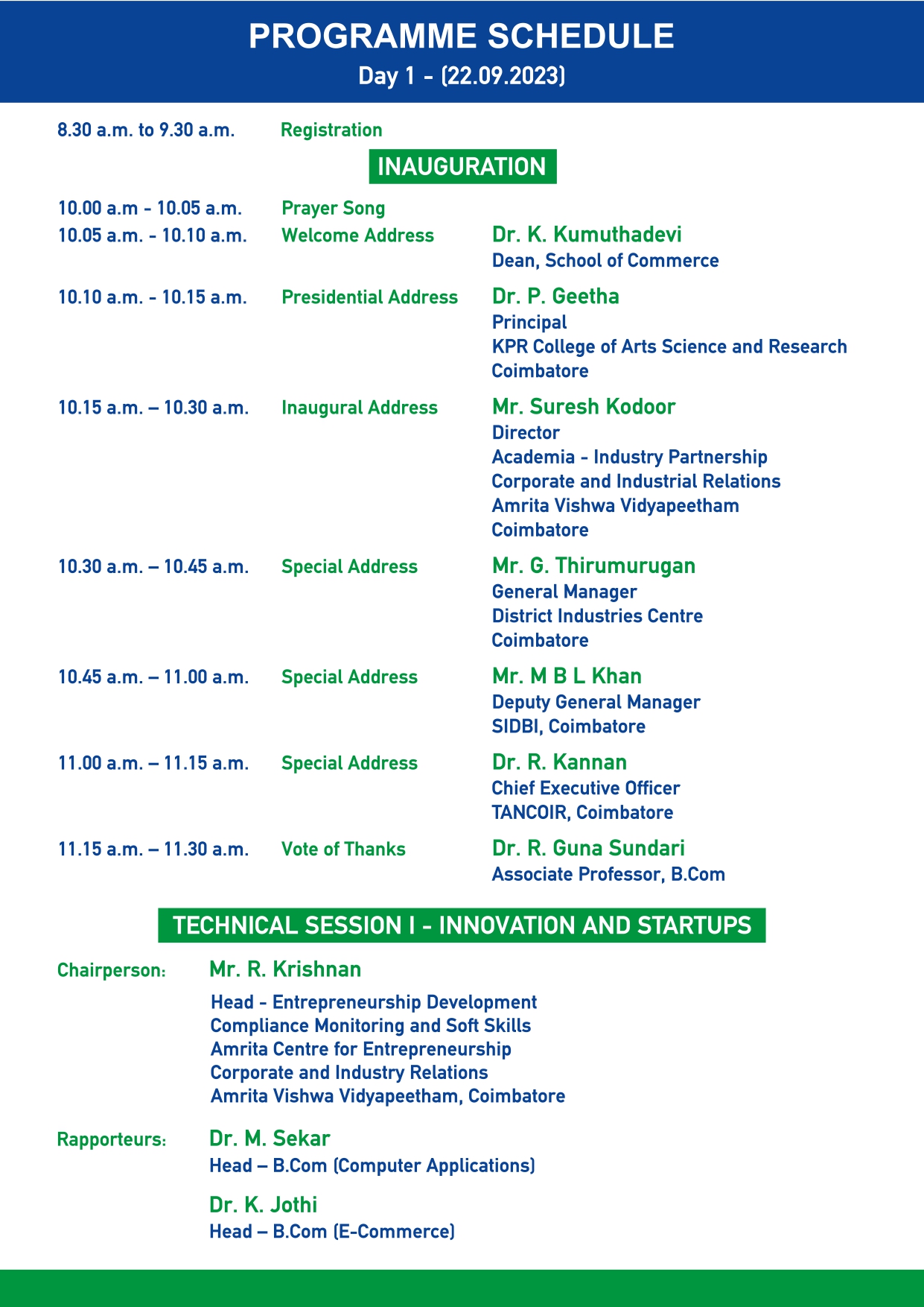 KPR CAS – KPR College of Arts Science and Research